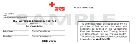 Certificates accepted in B.C. - WorkSafeBC