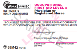 Certificates accepted in B.C. - WorkSafeBC