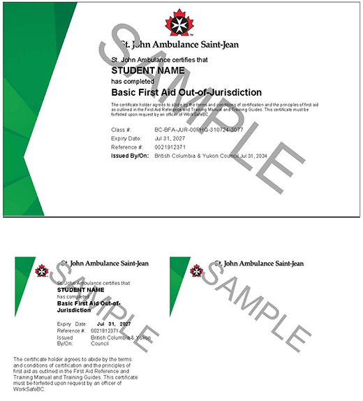 Certificates accepted in B.C. - WorkSafeBC