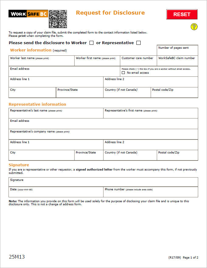 Request a copy of your claim - WorkSafeBC