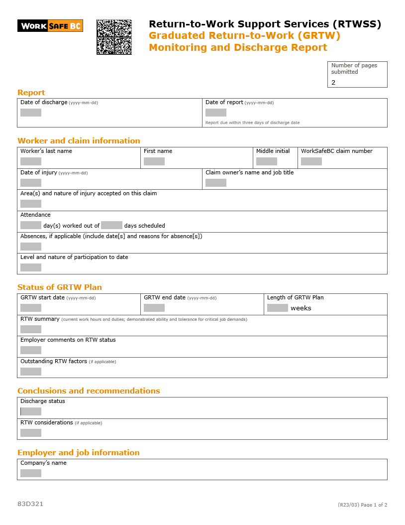 Return to Work Support Services - WorkSafeBC