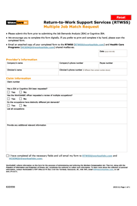 Return to Work Support Services - WorkSafeBC