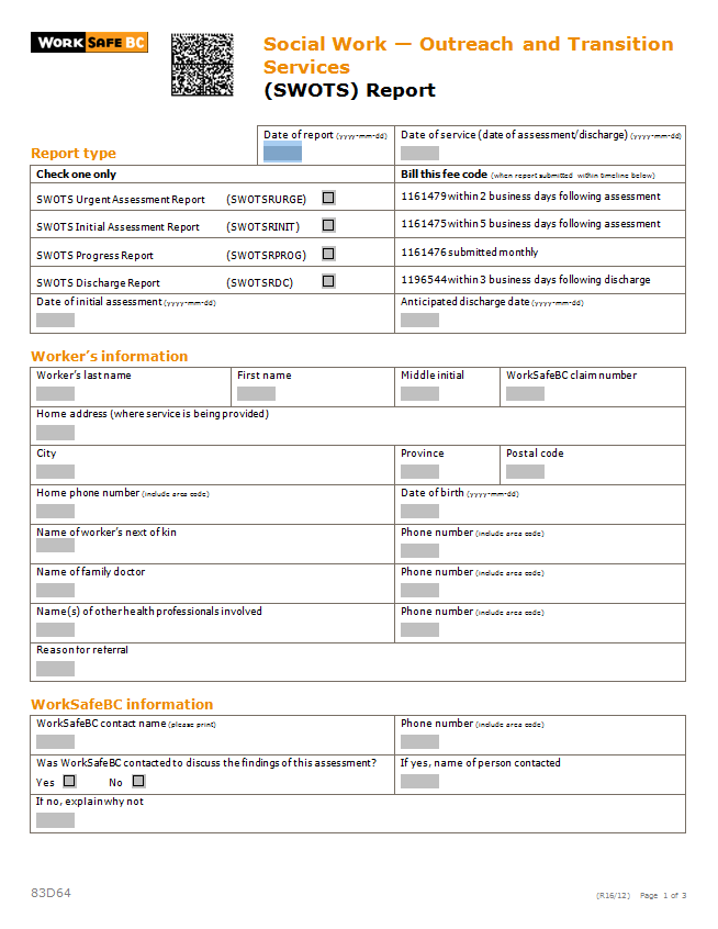 Social Work – Outreach and Transition Services - WorkSafeBC