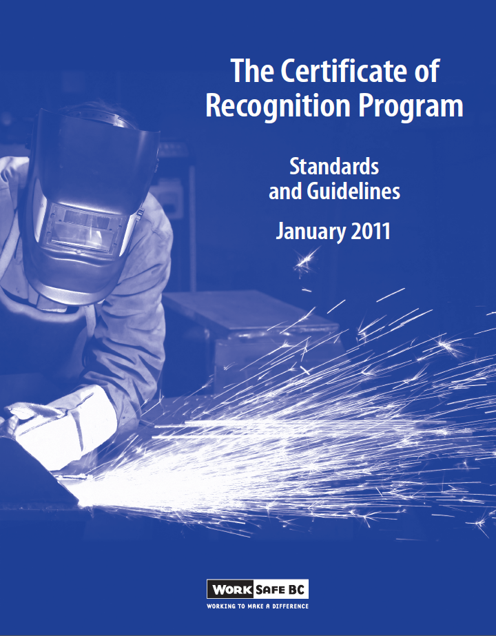 Certificate of recognition (COR) - WorkSafeBC