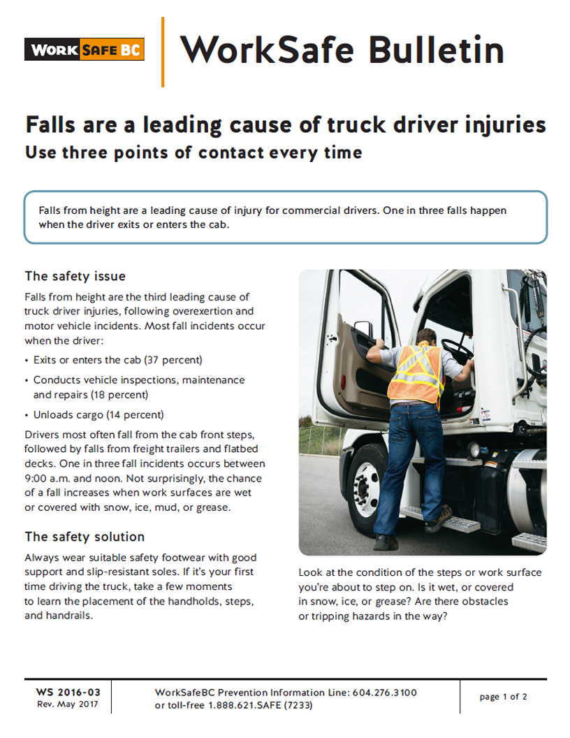 Transportation - WorkSafeBC