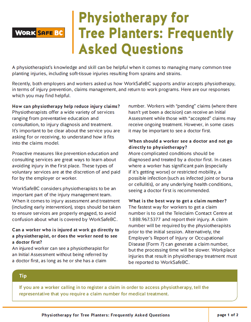 Tree planting & other silviculture - WorkSafeBC