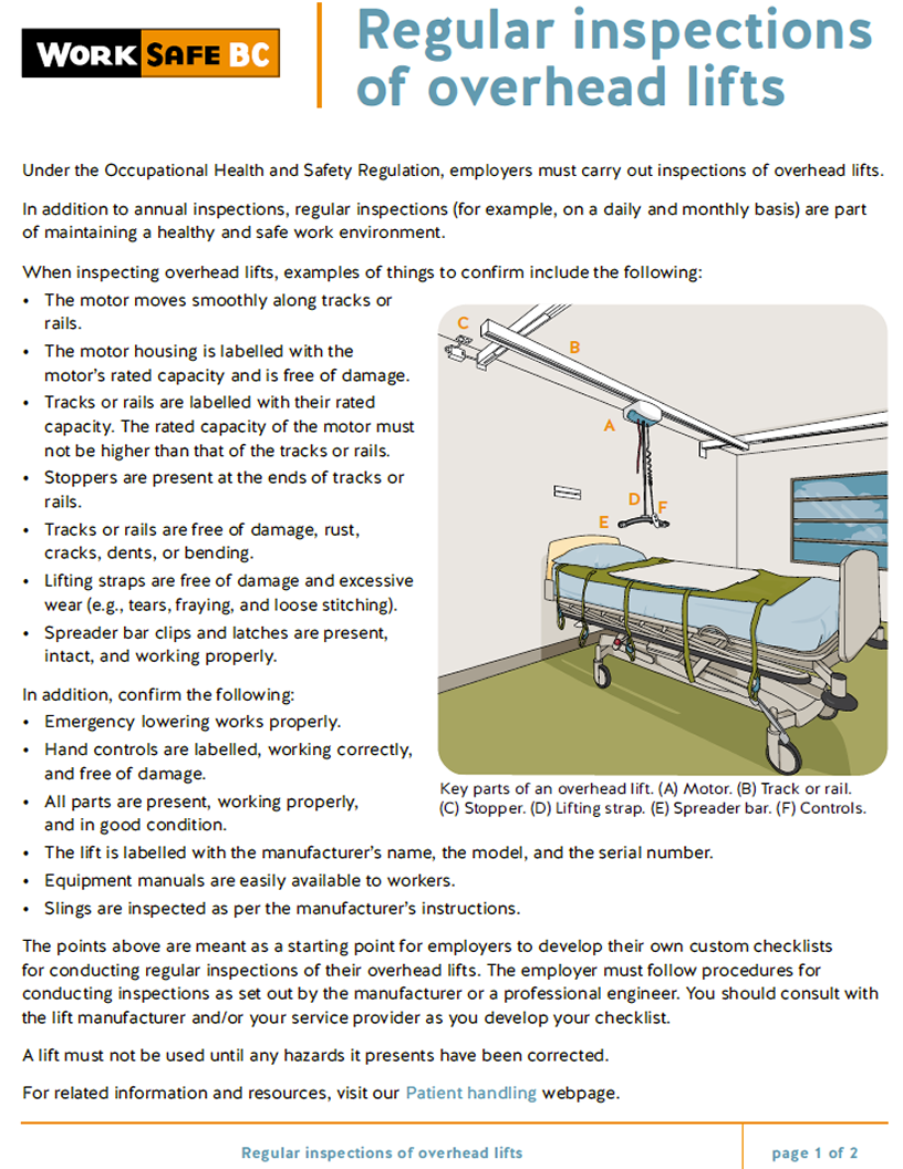 Patient handling - WorkSafeBC