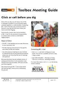 Excavations - WorkSafeBC