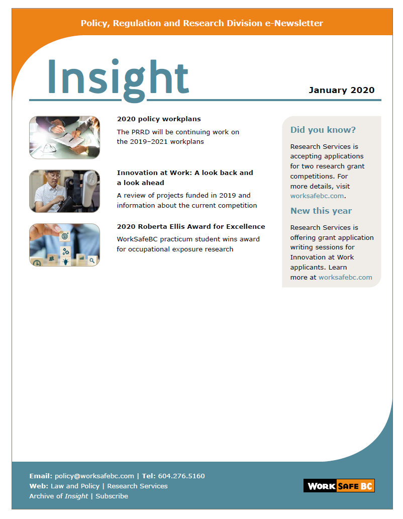 Insight e-Newsletter - WorkSafeBC