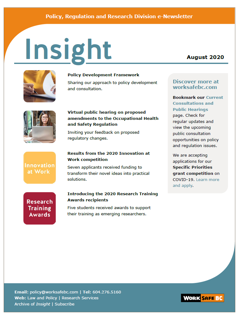 Insight e-Newsletter - WorkSafeBC