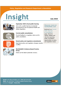 Insight e-Newsletter - WorkSafeBC